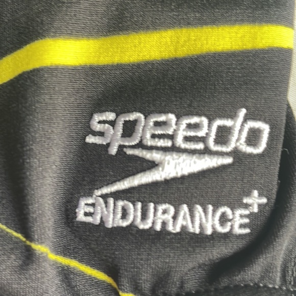 Speedo | Swim | Nwt Speedo Infinite Pulse Black And Yellow Cross Back ...